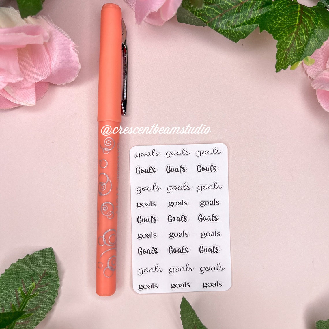 Goals Mini Planner Sticker Sheet|planner Stickers|sticker Sheet - Etsy