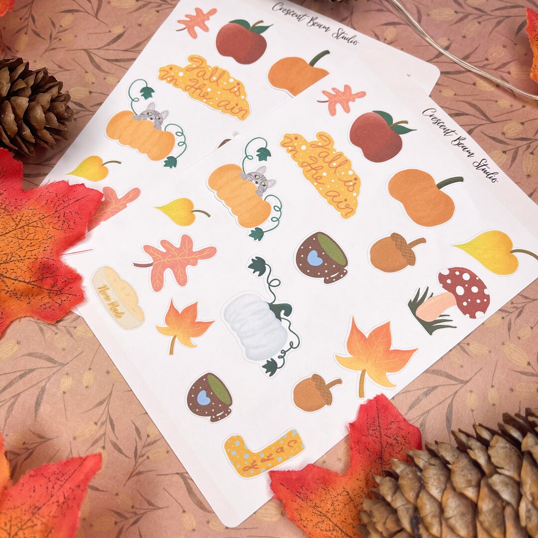 Classic Fall Sticker Sheet|sticker Collection|fall Stickers|autumn ...
