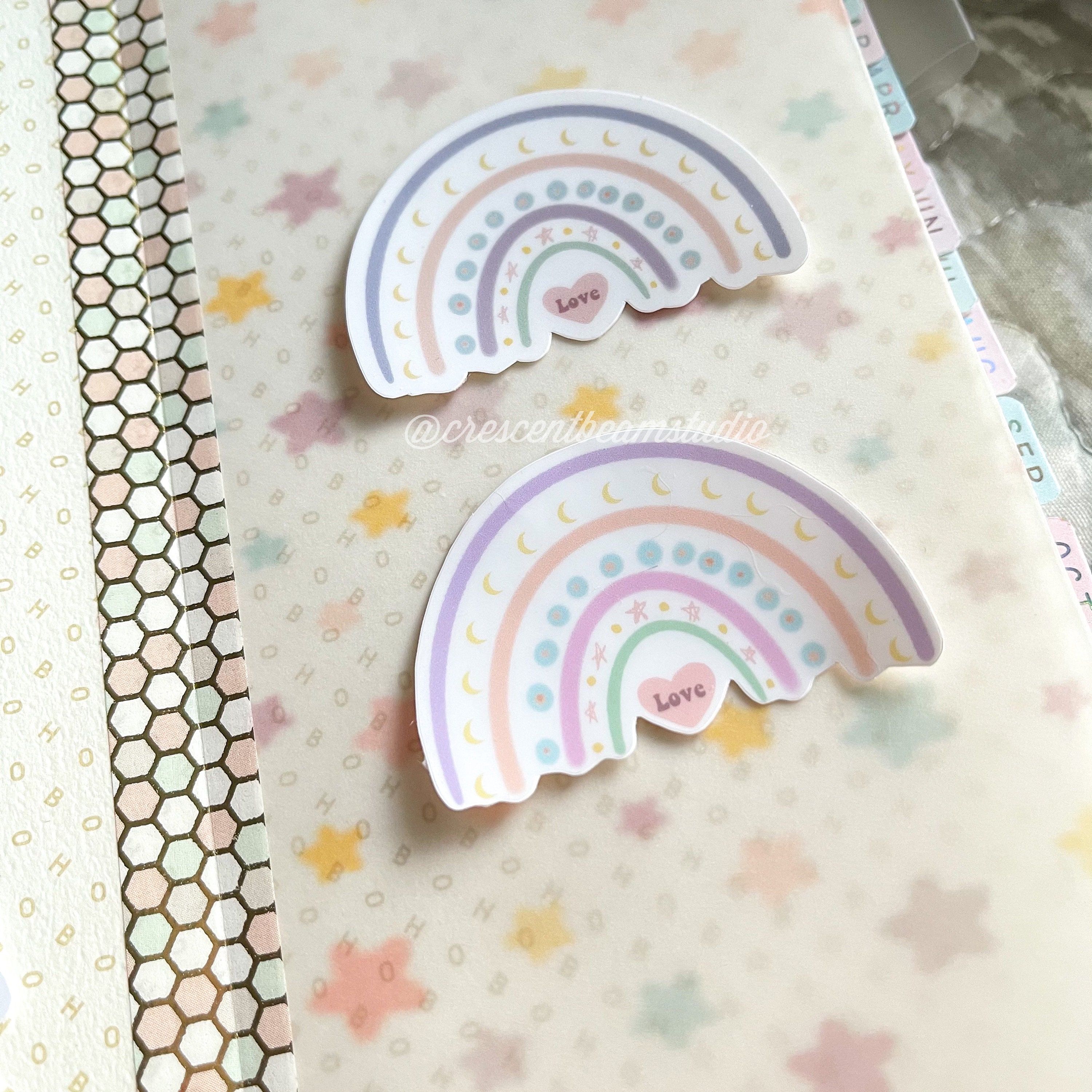 Pastel Rainbow Waterproof Stickerlaptop Sticker Water Bottle - Etsy