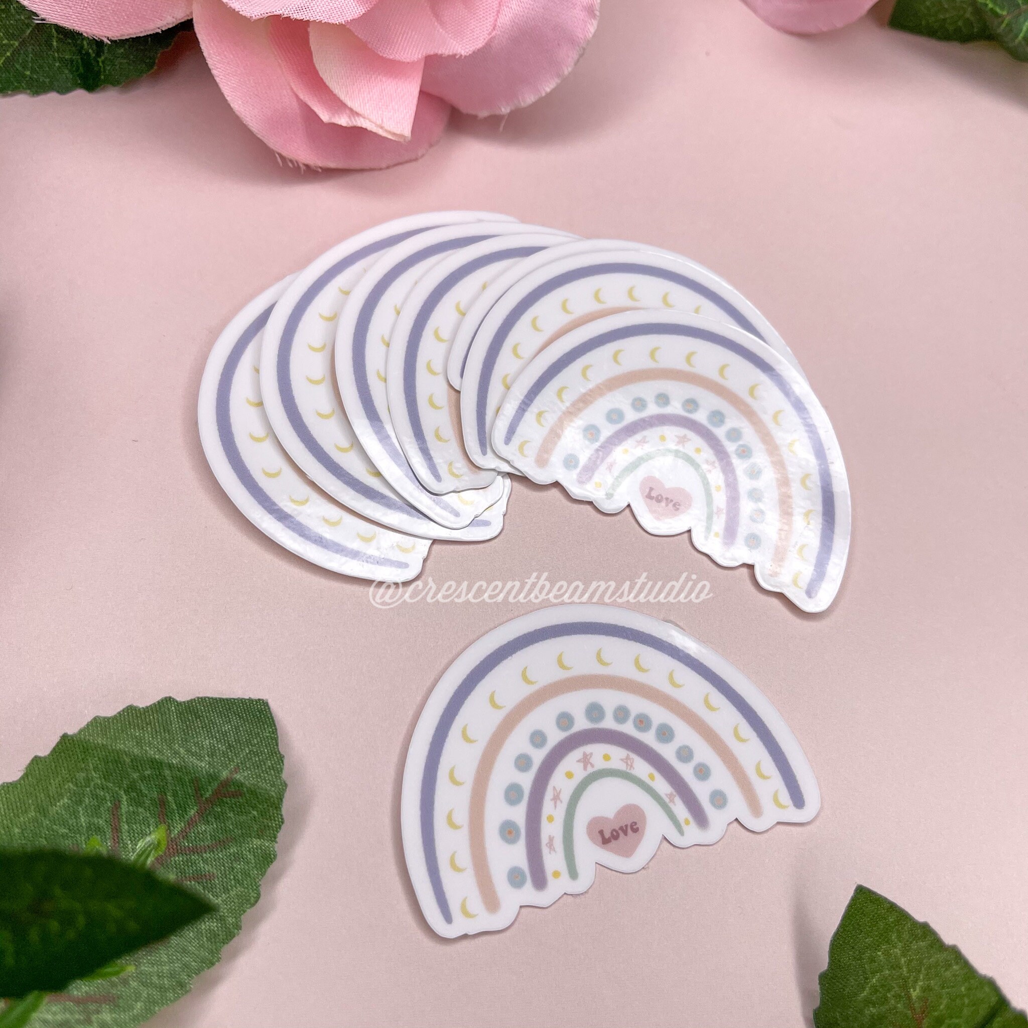 Pastel Rainbow Waterproof Stickerlaptop Sticker Water Bottle - Etsy
