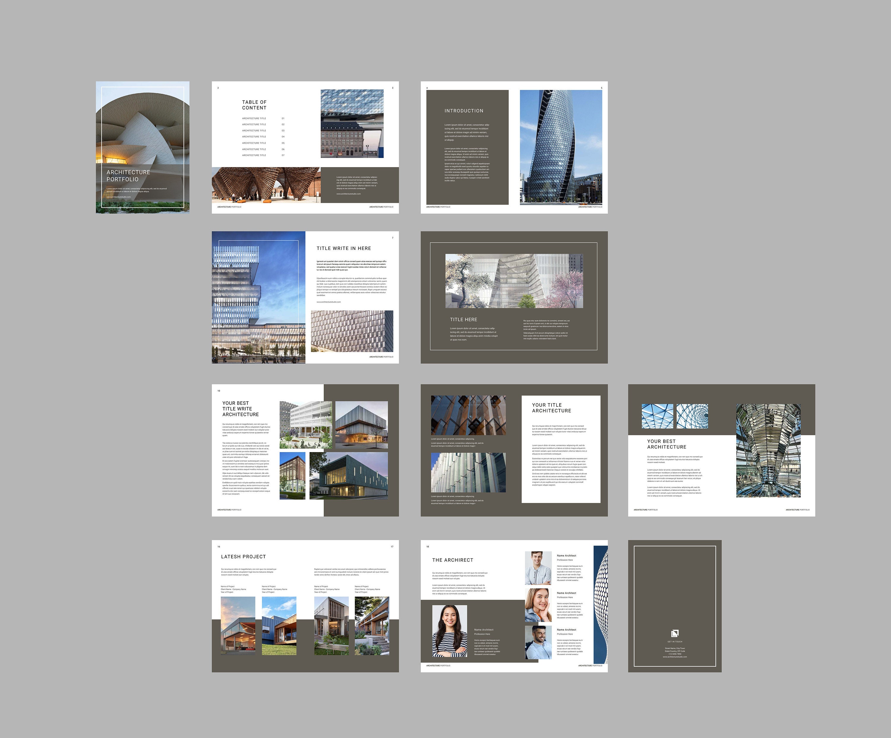 Architecture Design Booklet Template | Graphic Design Portfolio ...