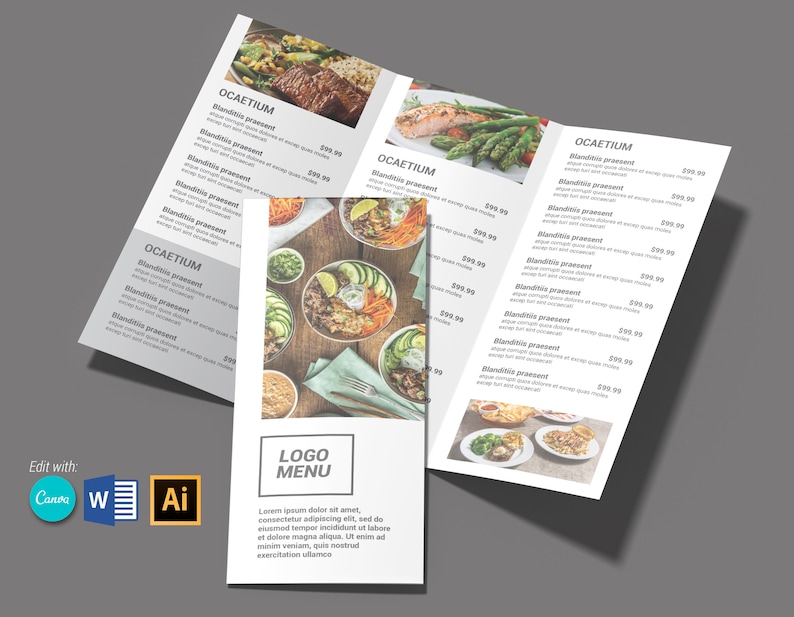 Modern Menu Template Price List Templates Bar Menu Template Restaurant ...