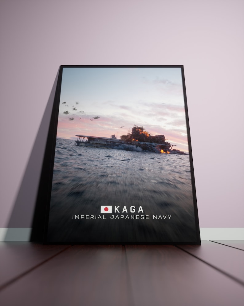 IJN Kaga Artwork Poster - Etsy