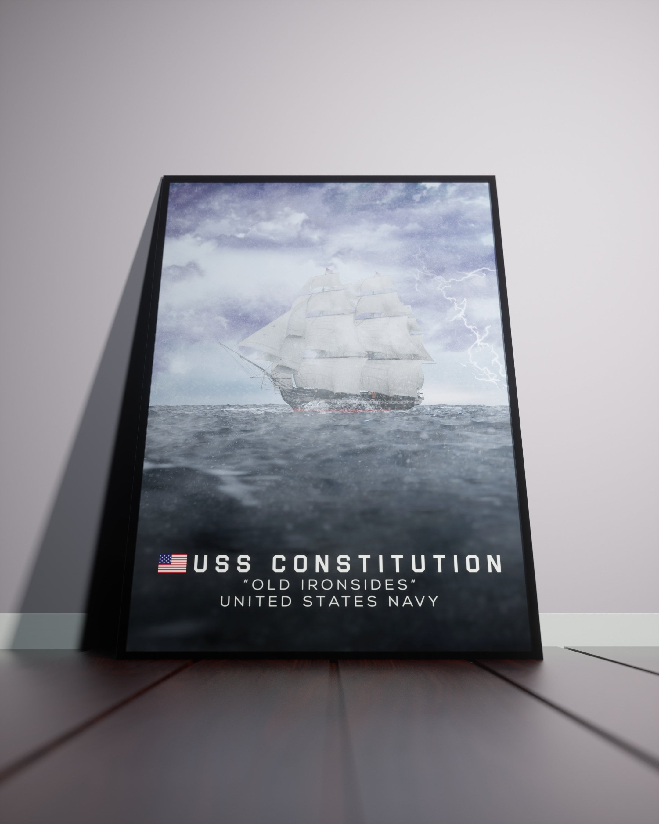 USS Constitution Artwork Poster - Etsy