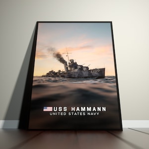 USS Hammann Artwork Poster - Etsy