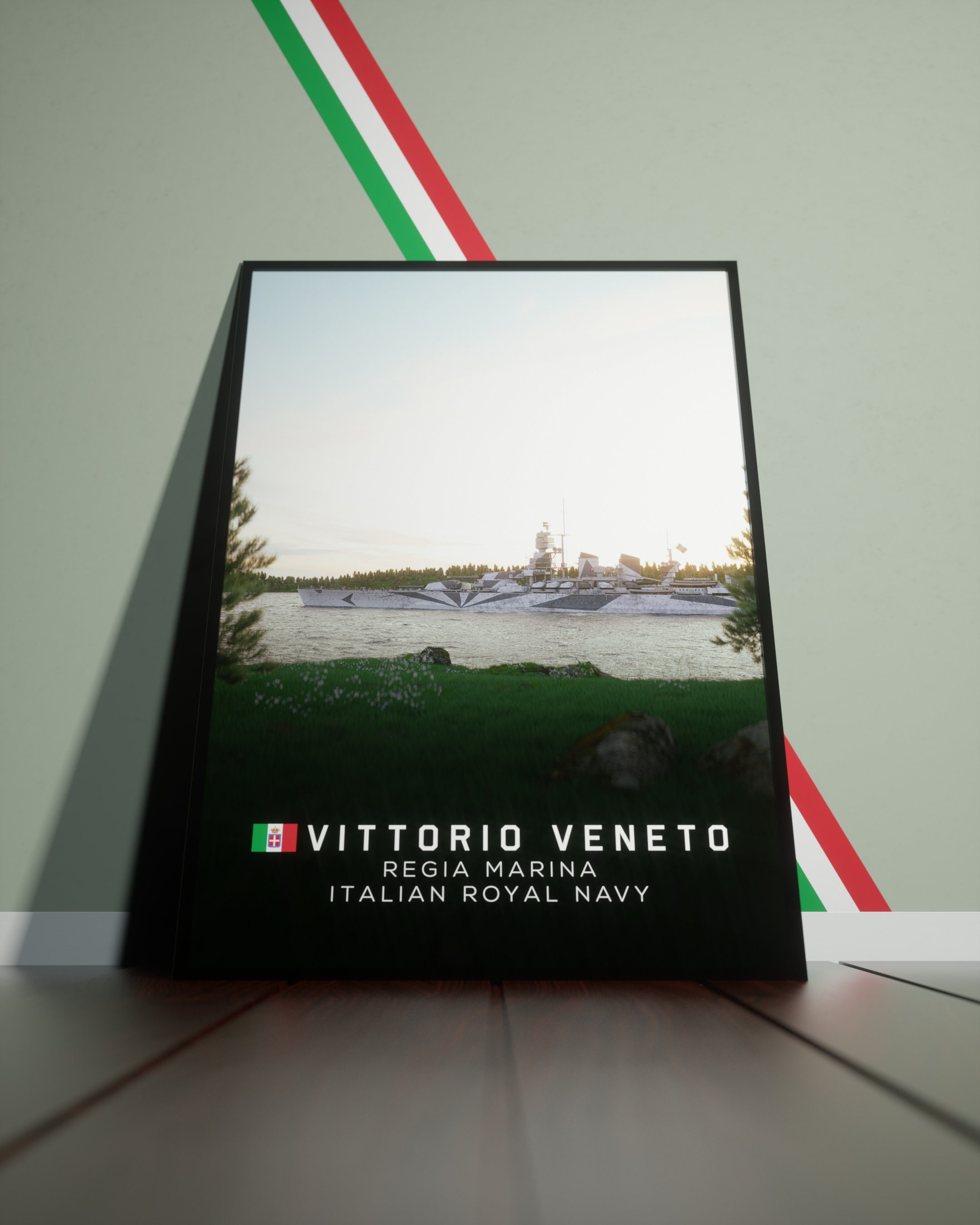 Italian Battleship Vittorio Veneto Artwork Poster - Etsy