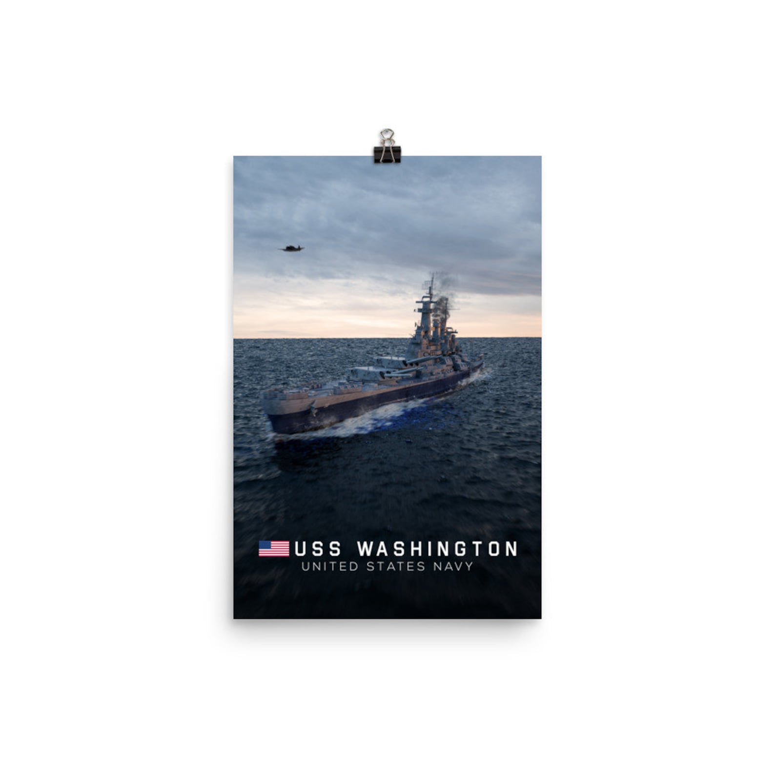 USS Washington Artwork Poster - Etsy