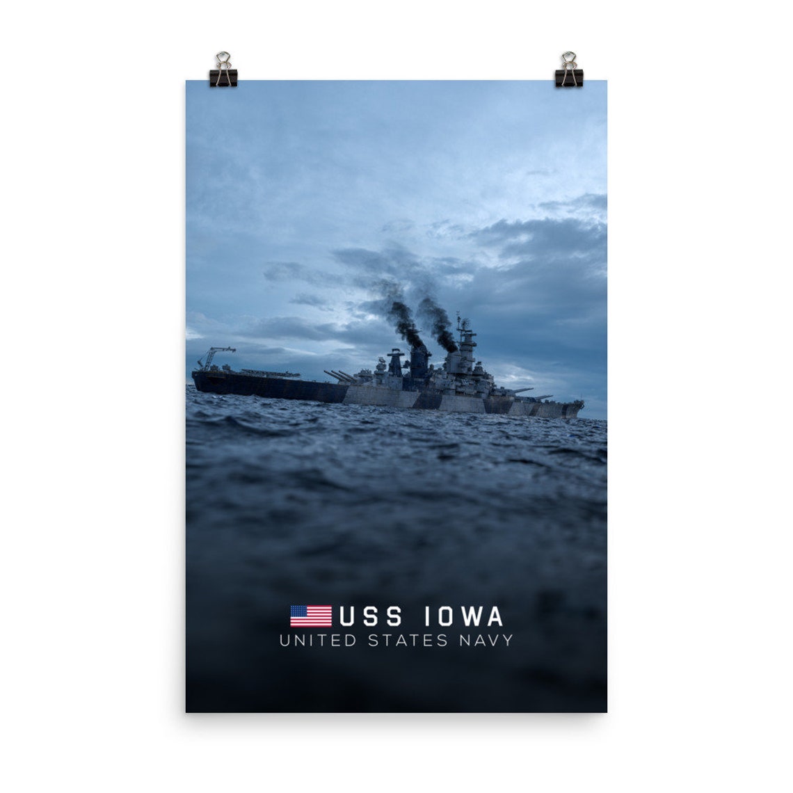 USS Iowa Artwork Poster - Etsy