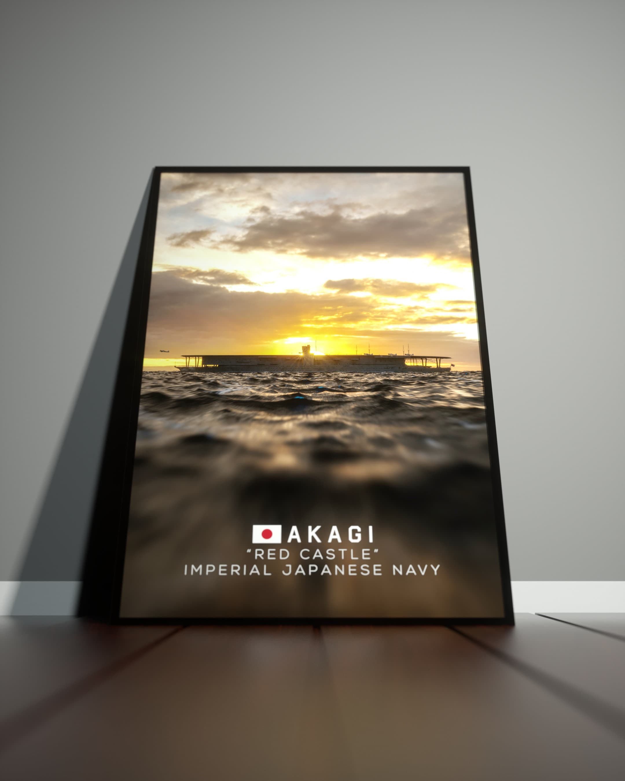 IJN Akagi "red Castle" Artwork Poster - Etsy