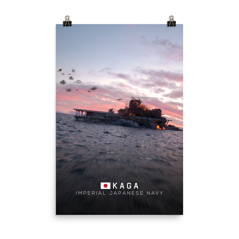 IJN Kaga Artwork Poster - Etsy