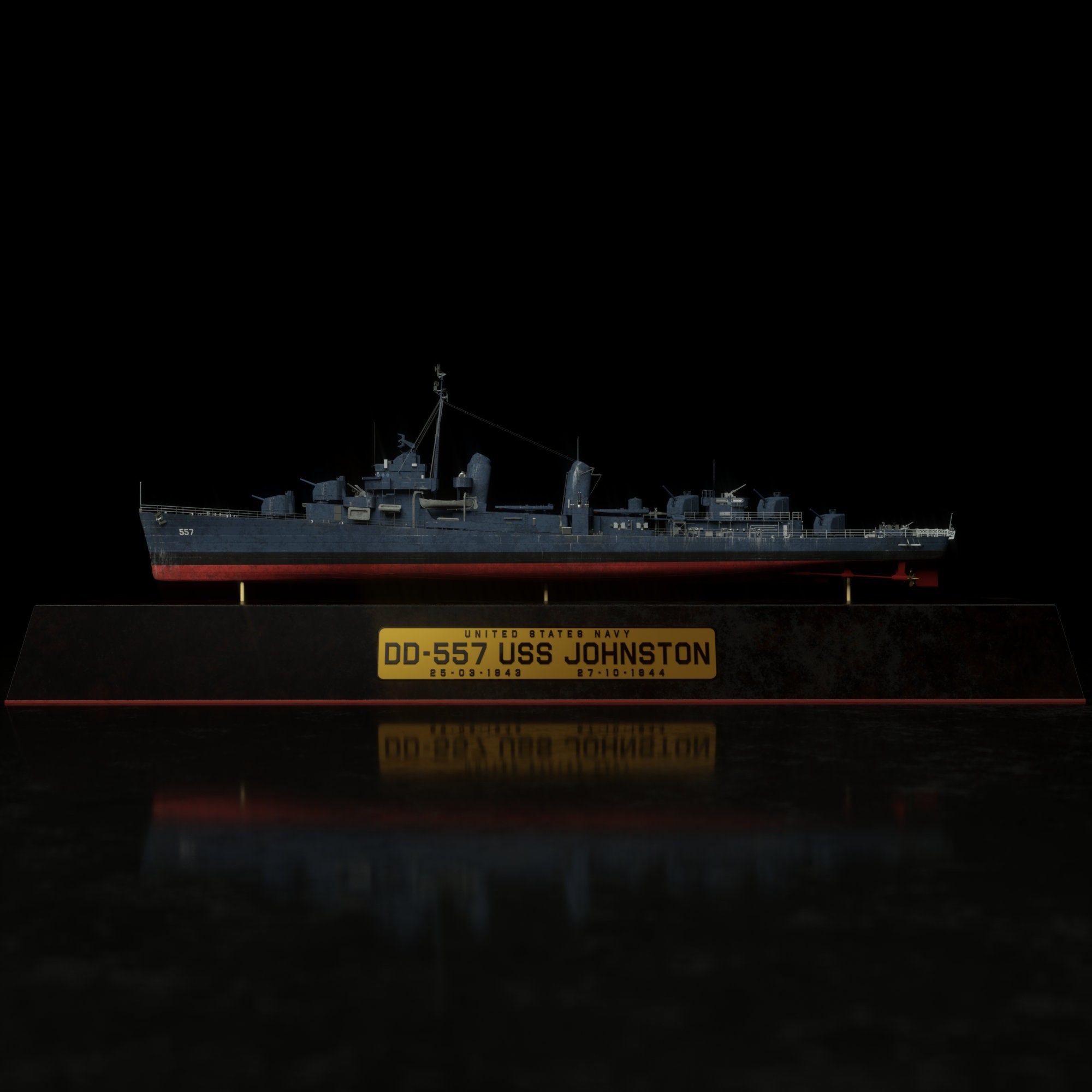 USS Johnston Museo Poster - Etsy
