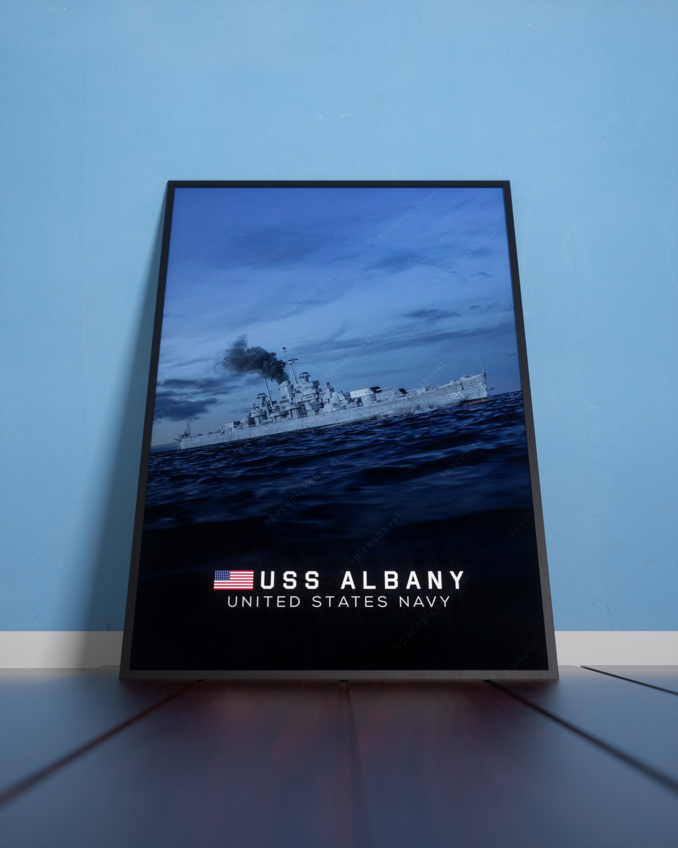 USS Albany Artwork Poster - Etsy
