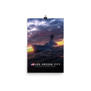 USS Oregon City Artwork Poster - Etsy