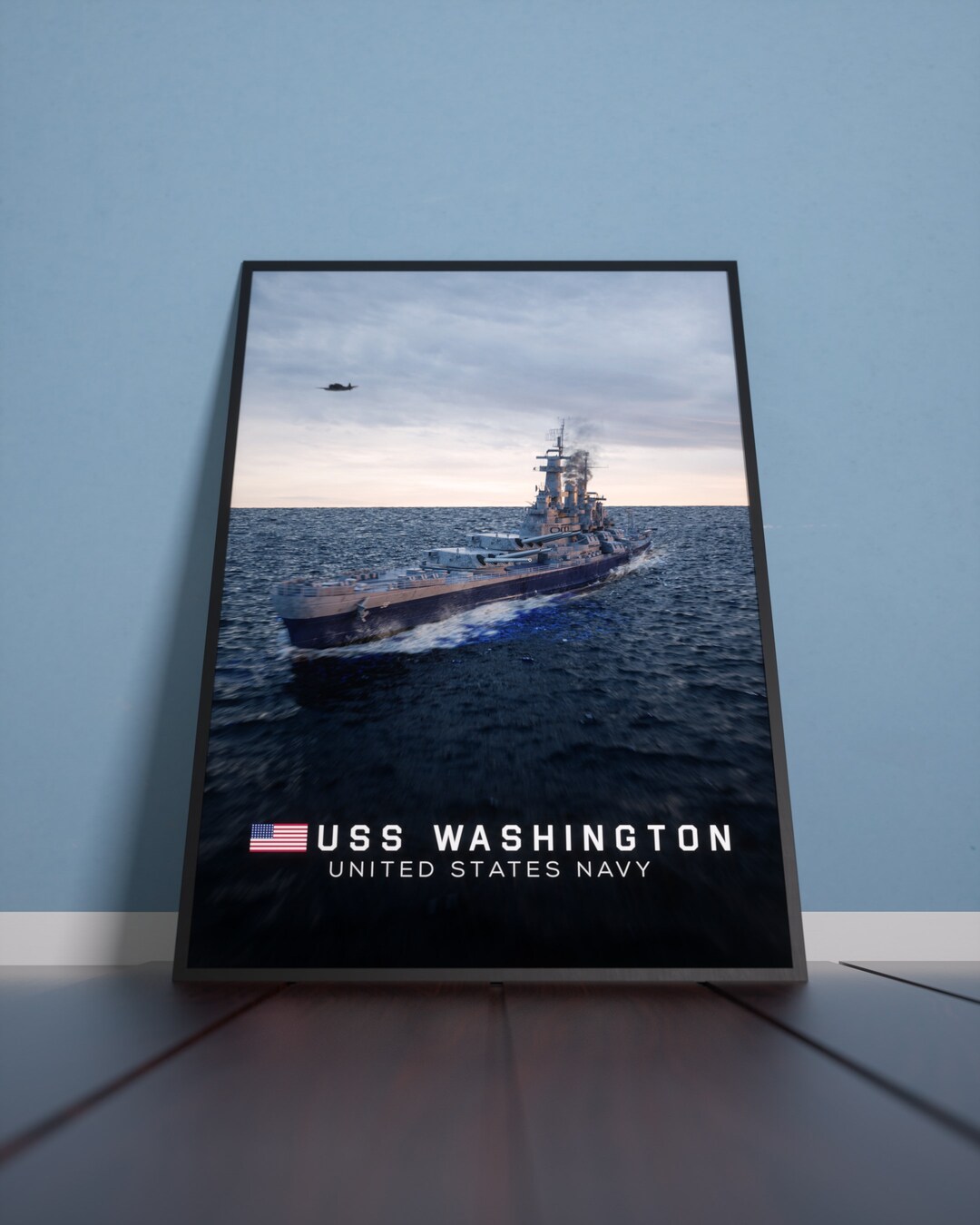 USS Washington Artwork Poster - Etsy