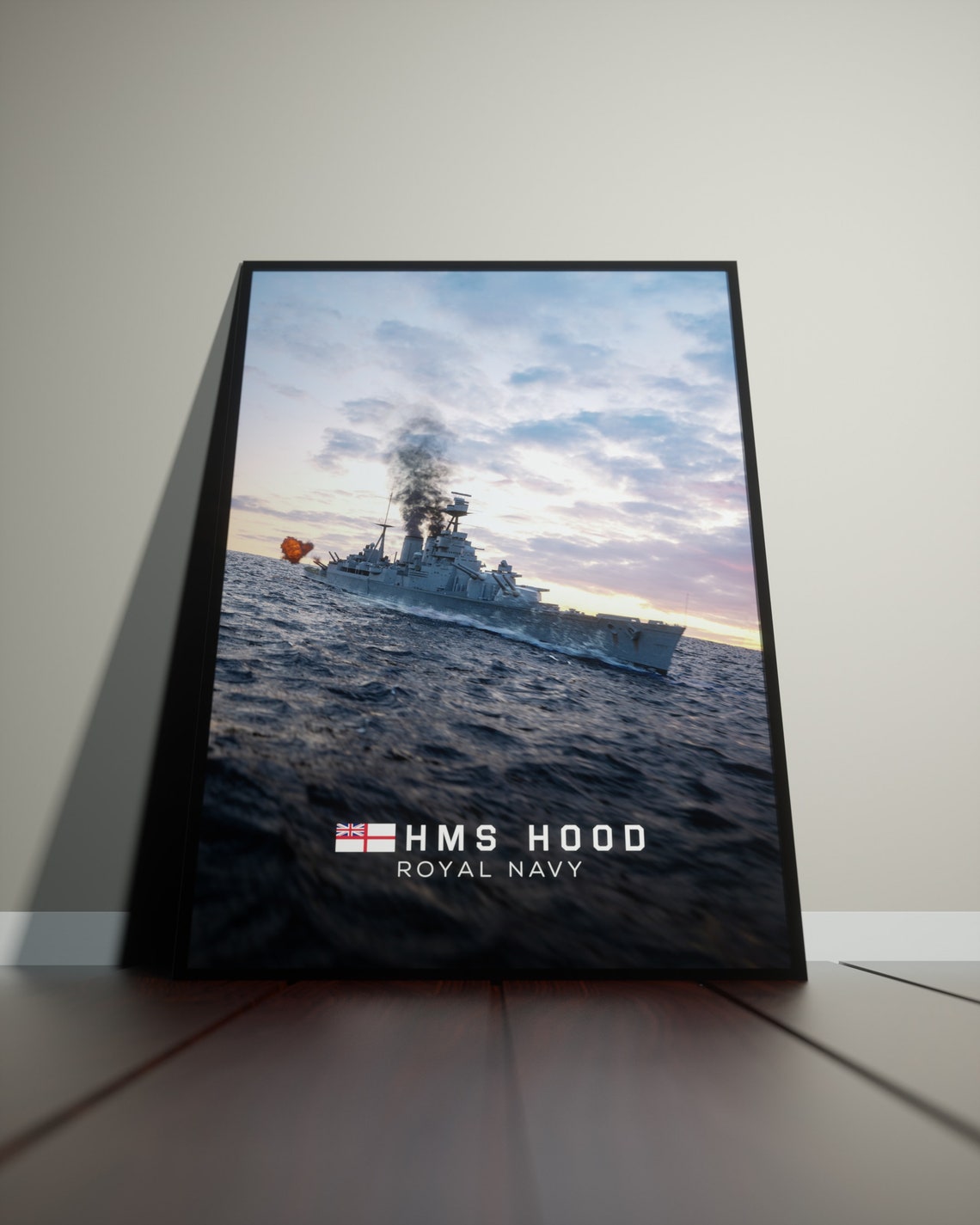 HMS Hood Artwork Poster - Etsy