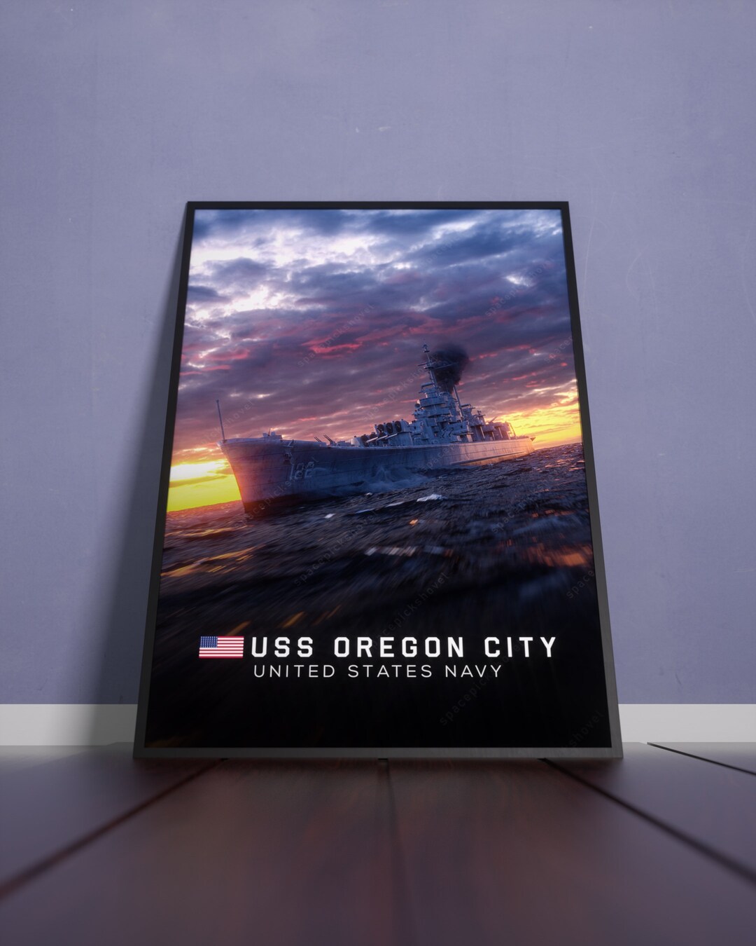 USS Oregon City Artwork Poster - Etsy