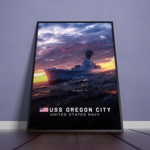USS Oregon City Artwork Poster - Etsy