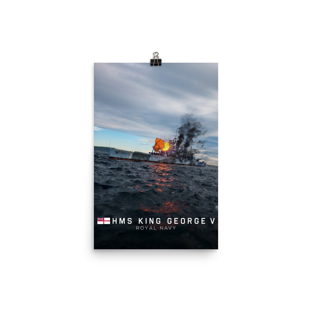 HMS King George V Artwork Poster - Etsy
