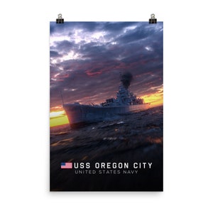 USS Oregon City Artwork Poster - Etsy