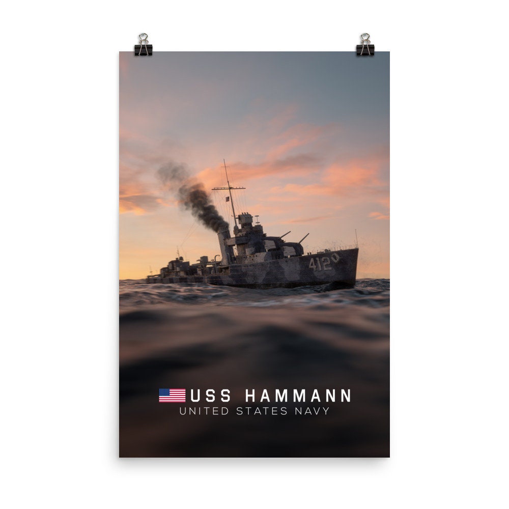 USS Hammann Artwork Poster - Etsy