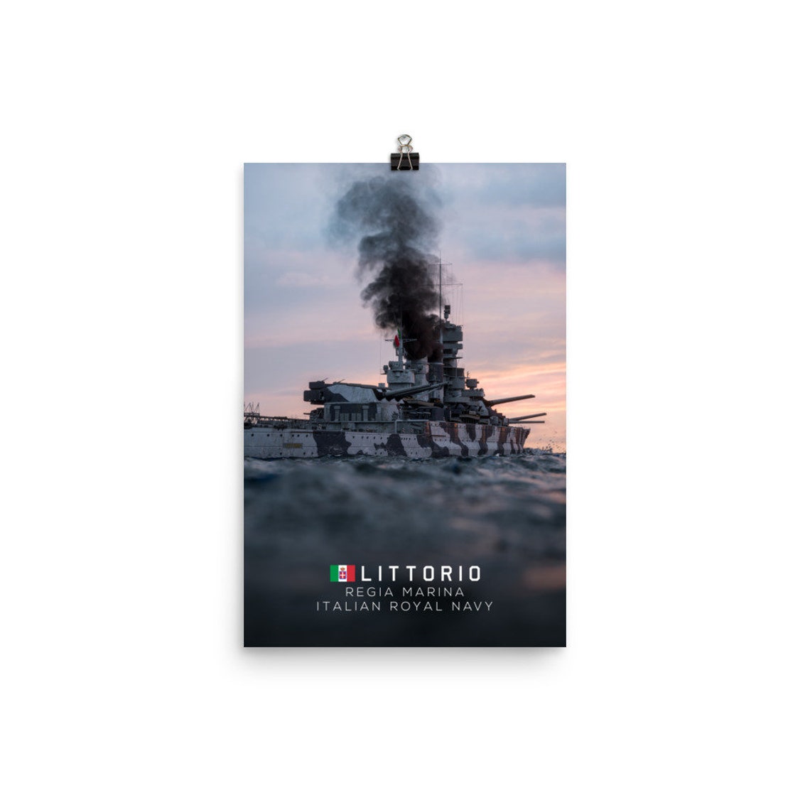 Italian Battleship Littorio Artwork Poster - Etsy