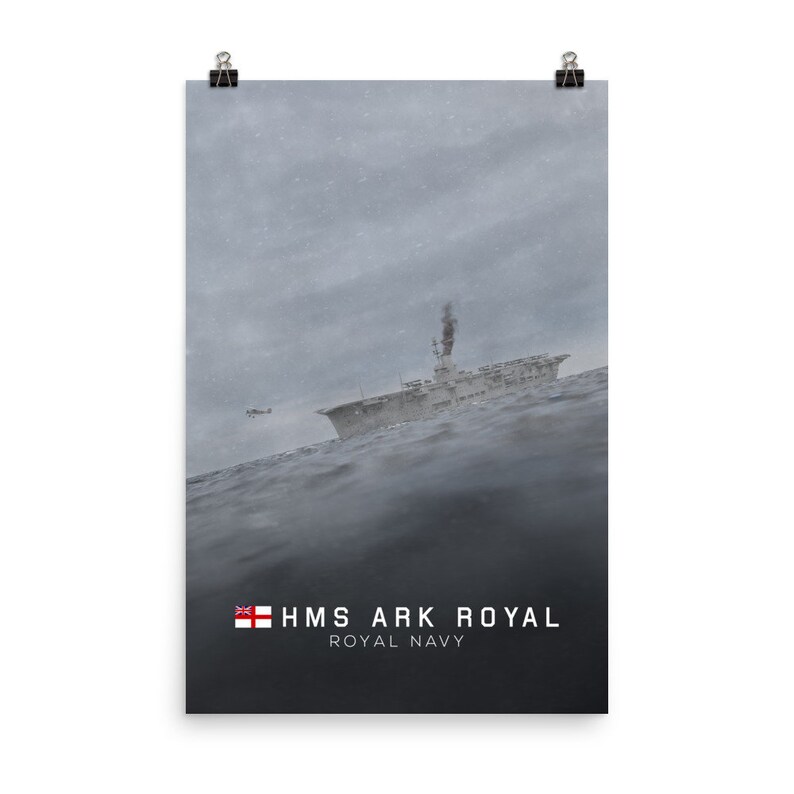 HMS Ark Royal Artwork Poster - Etsy