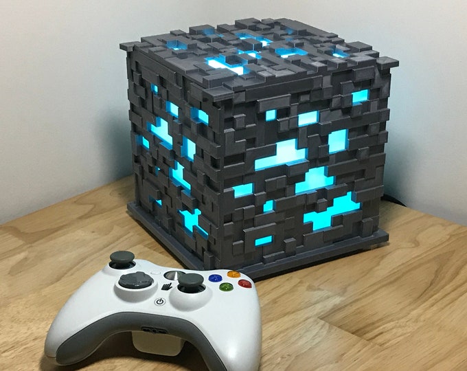 Alexa! Large 7" Minecraft Multi-color Desk Lamp Wifi Color LED Google ...