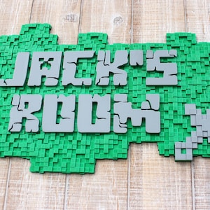XXL Version - 3D Wall Sign Minecraft-inspired - Personalized Name ...