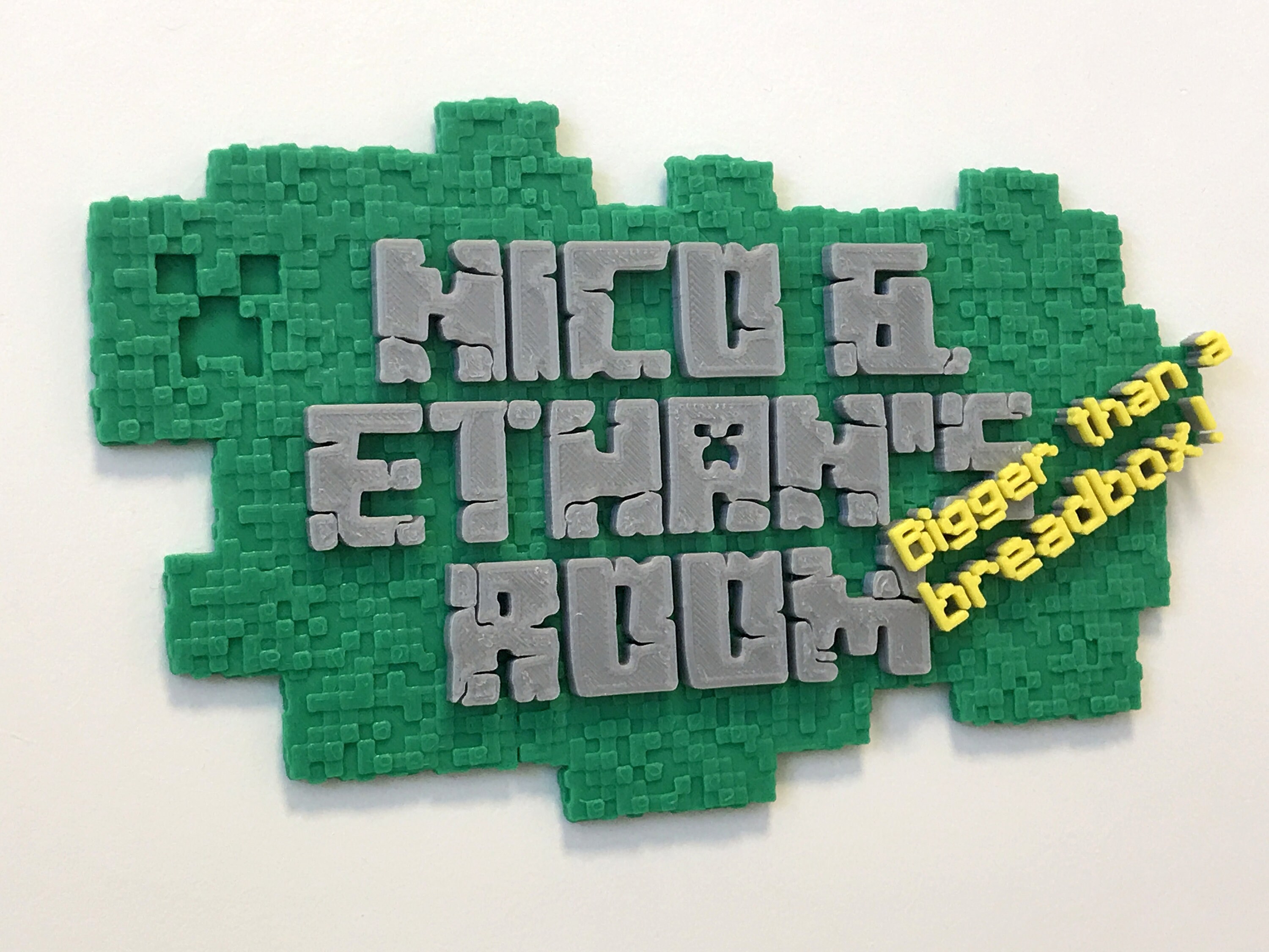 3D door sign Minecraft-inspired personalized custom kids | Etsy