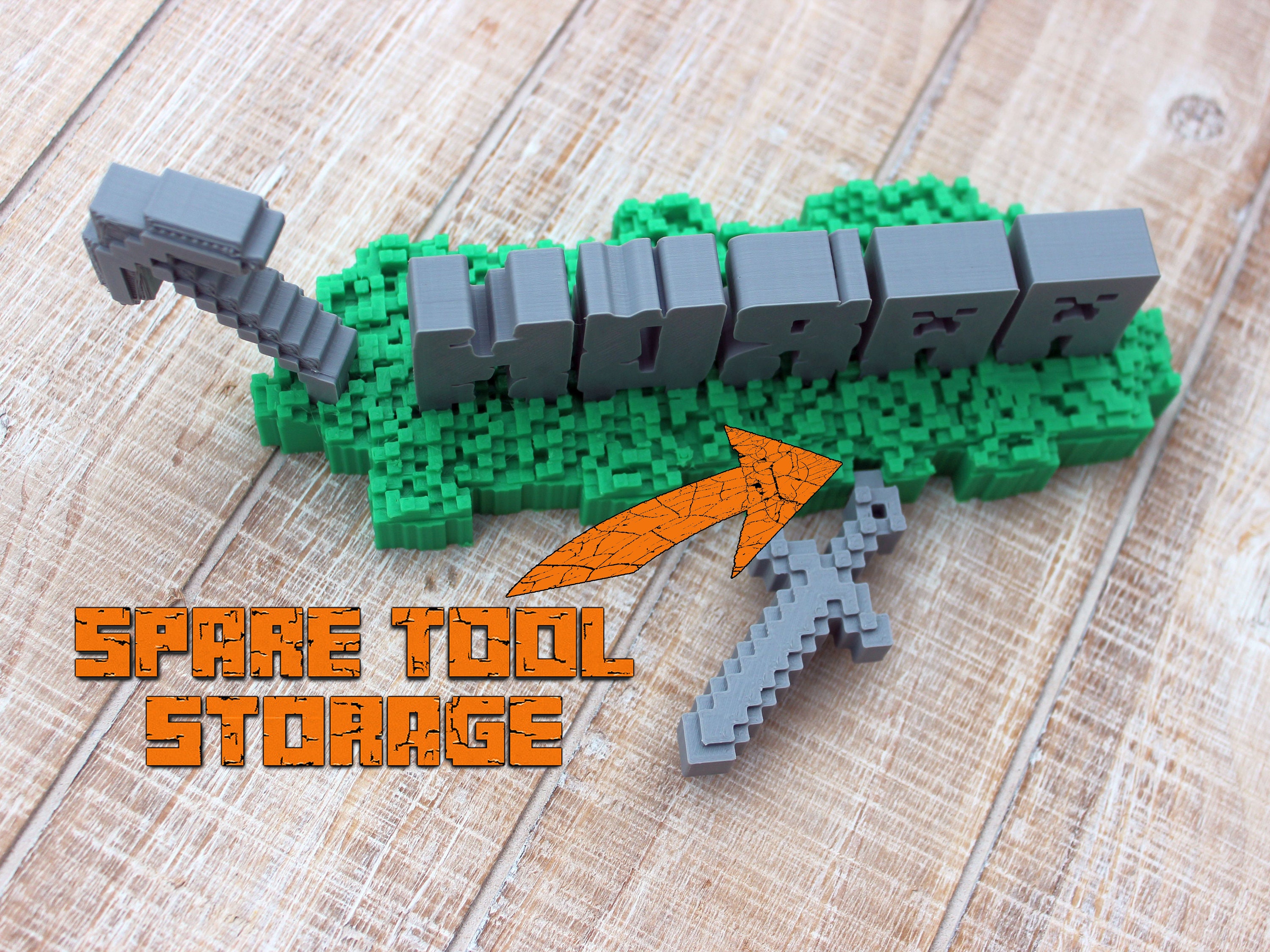 Minecraft 3D Desk Name Sign / Personalized Custom Shelf Sign With Sword ...