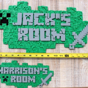 XXL Version - 3D Wall Sign Minecraft-inspired - Personalized Name ...