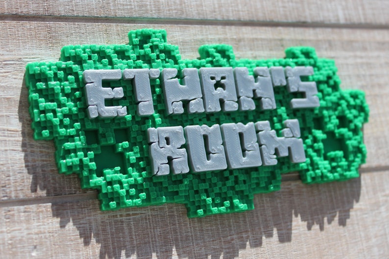 3D Door Sign Minecraft-inspired Personalized Name Custom | Etsy
