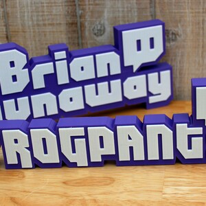 DUAL Twitch Nameplate Custom Upper/lowercase Personalized Gamertag ...