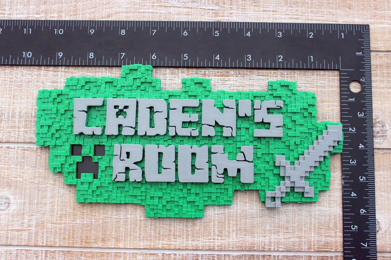 3D Door Sign Minecraft-inspired Personalized Name Custom - Etsy