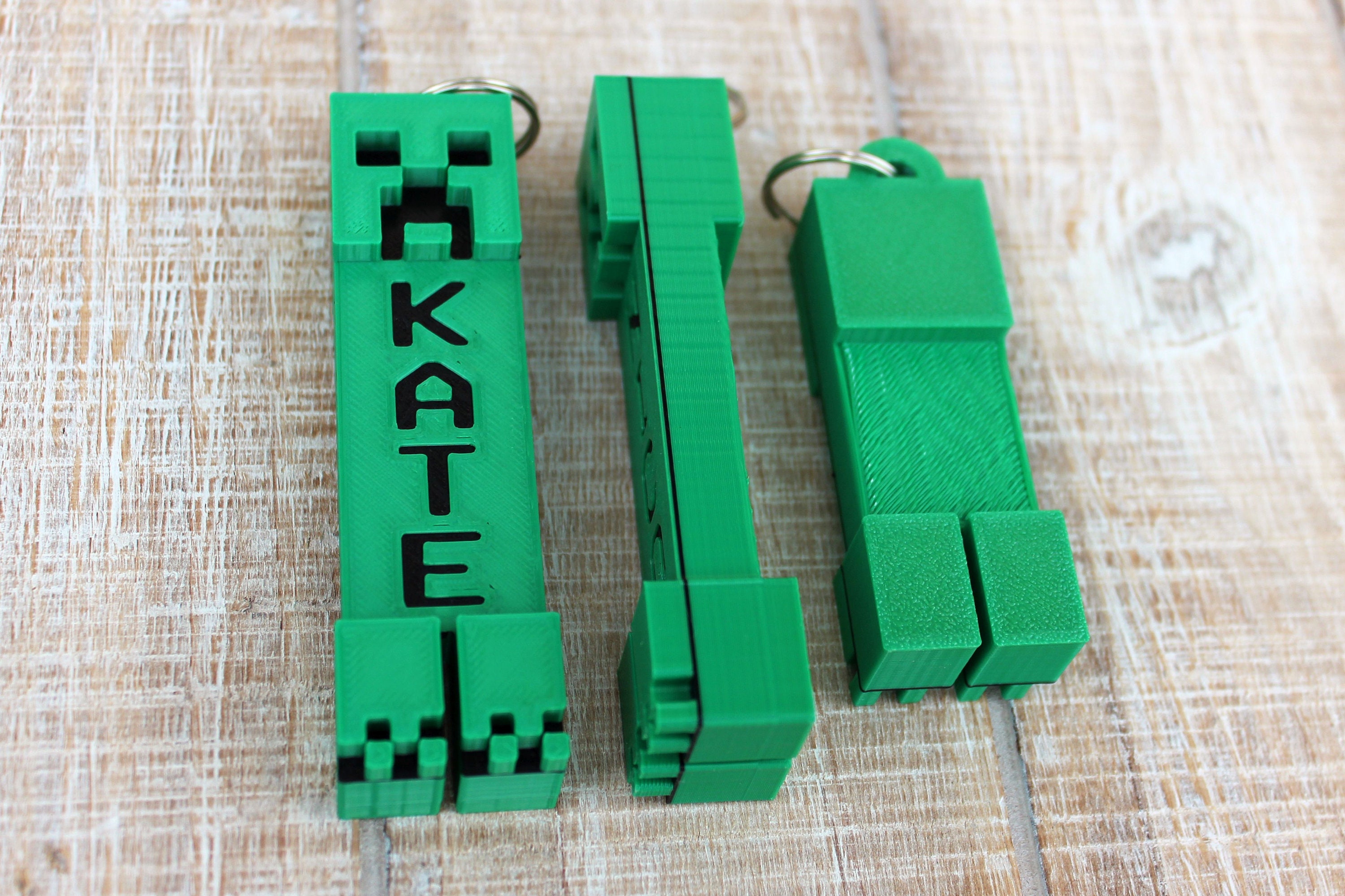 Minecraft Personalized Creeper Backpack Tag, Minifig Keychain, Stocking ...