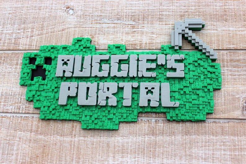 3D Door Sign Minecraft-inspired Personalized Name Custom - Etsy