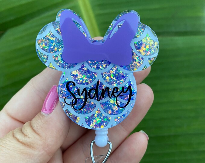 Mermaid Mouse Badge Reel - Etsy