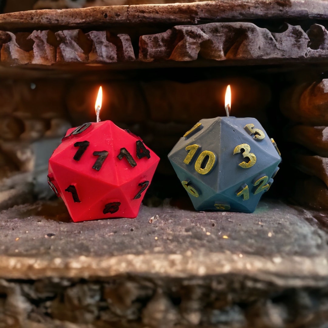 D20 Dice Candle, Dungeons, Dragons, Frankincense Myrrh Scented ...
