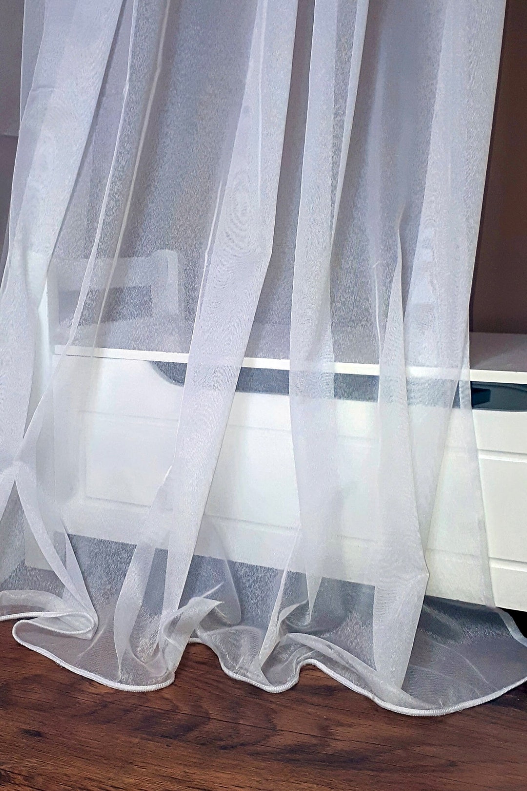 Smooth White Sheers Voile | Mesh Fabric | Double Width 300 Cm | Window ...