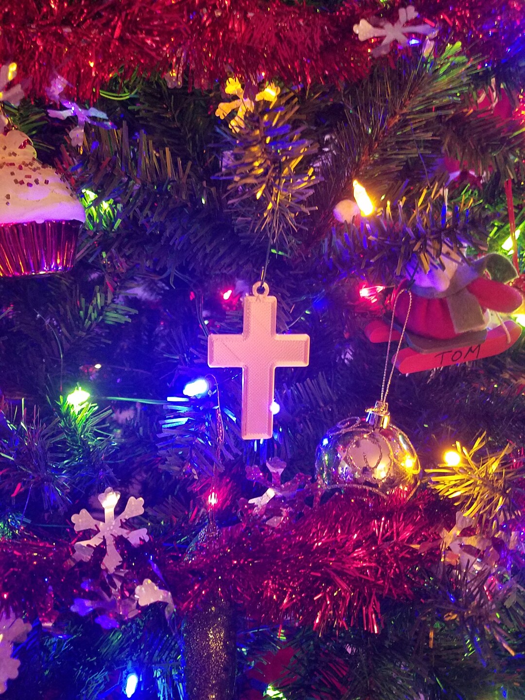 Cross Christmas Tree Ornaments - Etsy