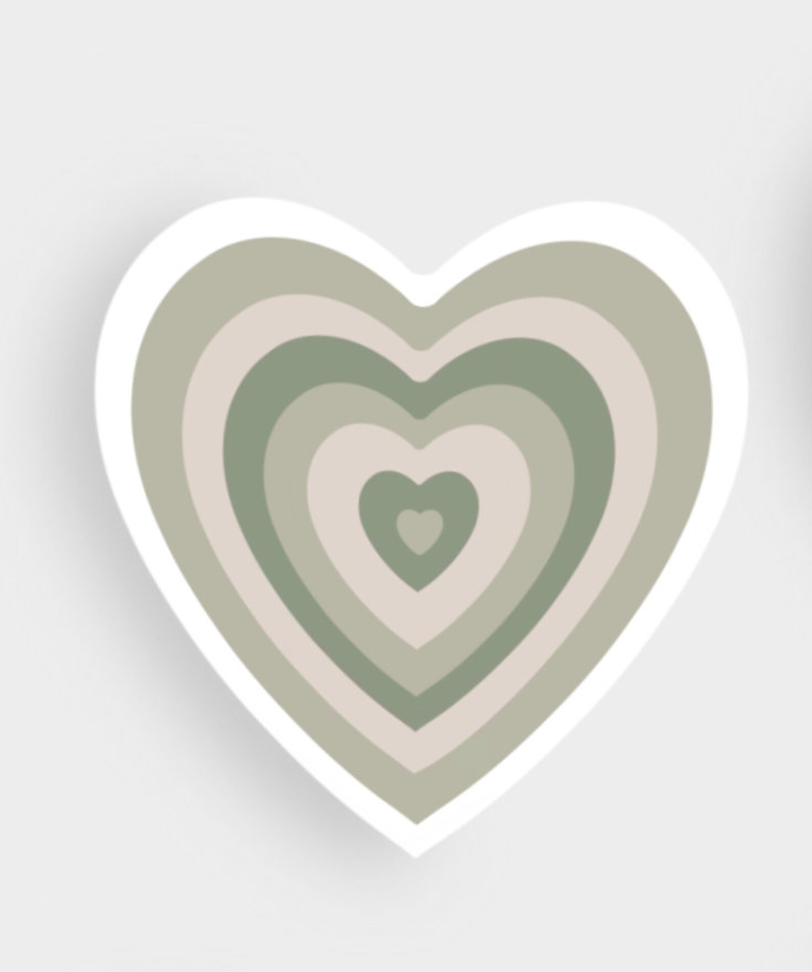 Multi Colored Hand-drawn Heart Stickers - Red, Brown, Sage Green ...