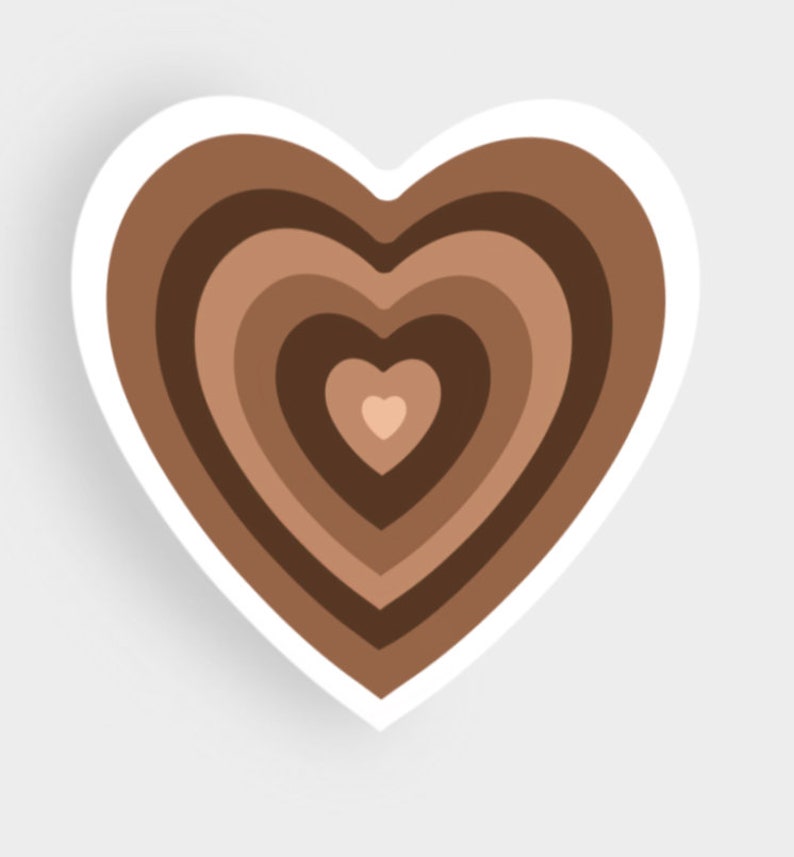 Multi Colored Hand-drawn Heart Stickers - Red, Brown, Sage Green ...
