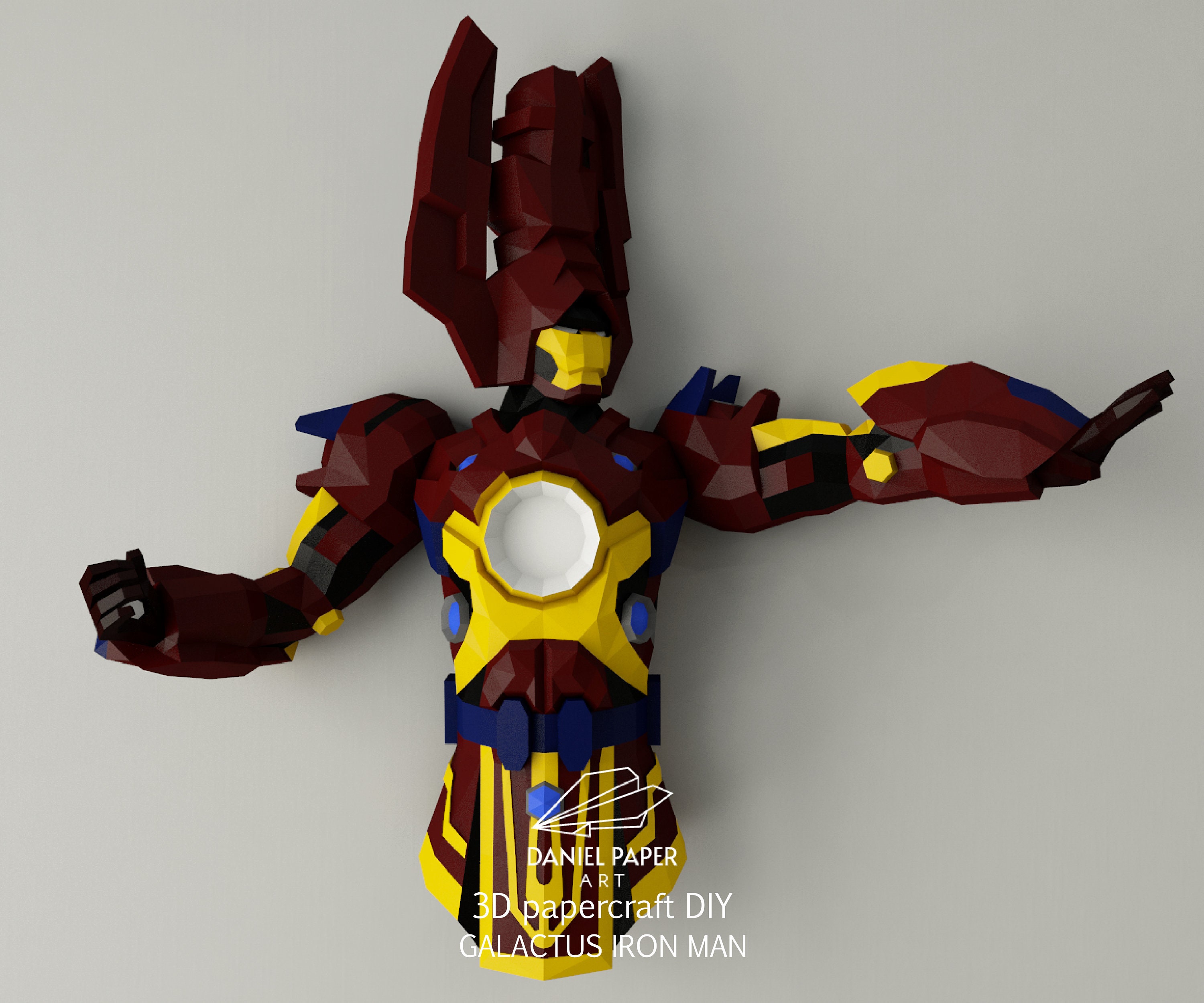 Galactus Buster Ironman ,PDF Template, DIY 3d Model, Fanart, Paper ...