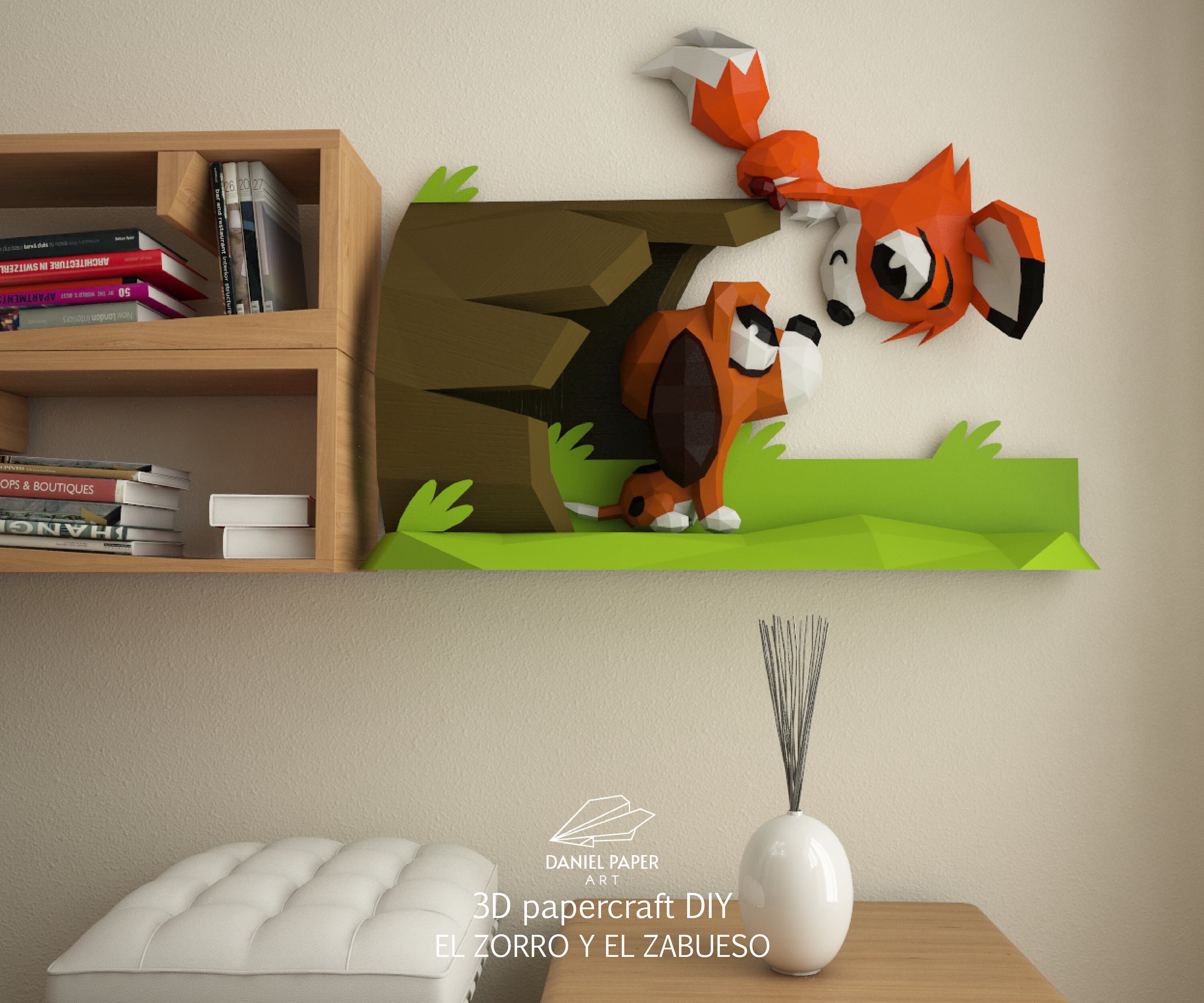 Tod and Toby Baby PDF Template DIY 3d Model Fanart Paper - Etsy