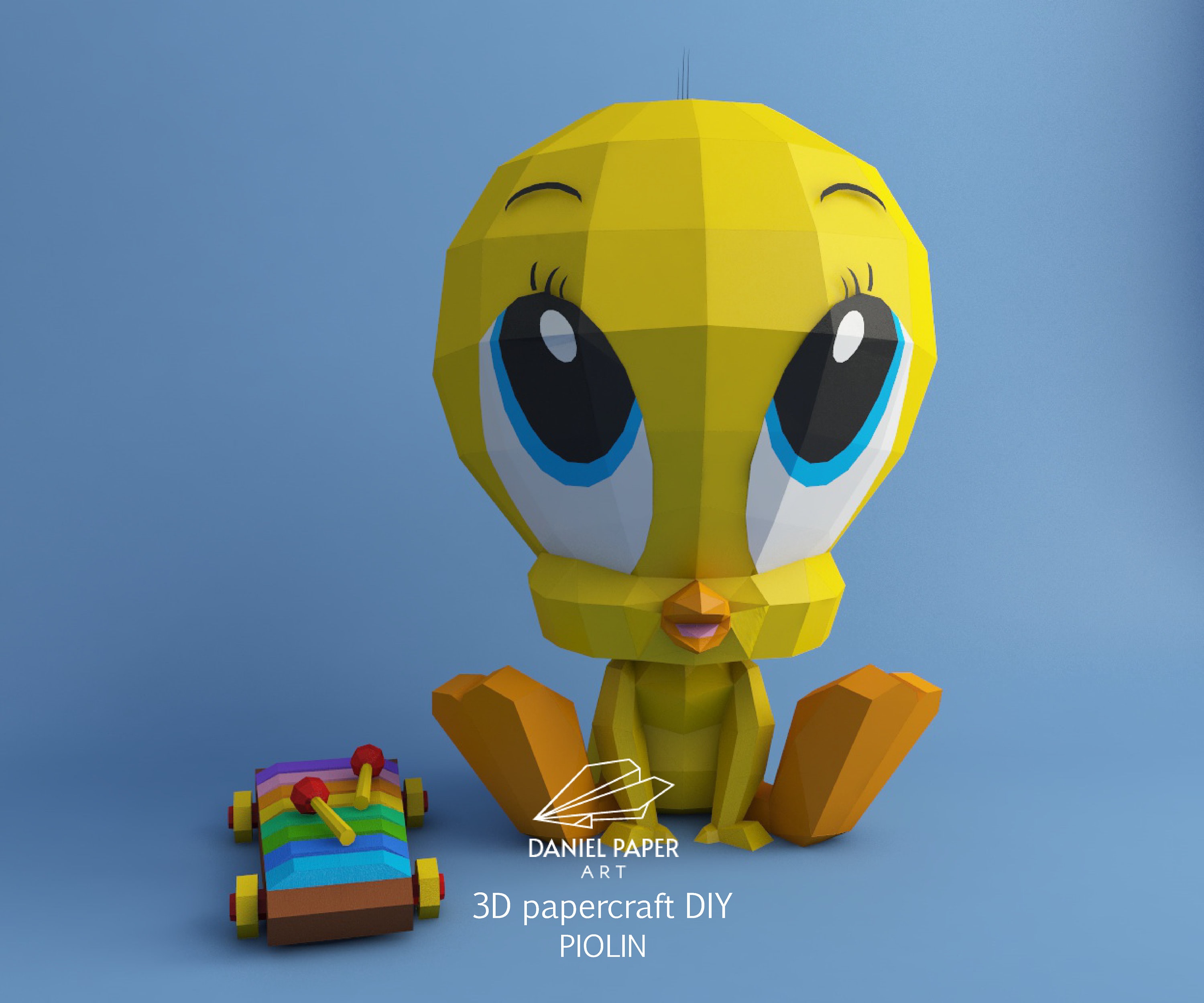 Daniel Art 6 Pdf Template Diy 3d Model Fanart Paper Sculpture Low Poly Pepakura Craft