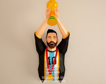 Papercraft messi - Etsy España