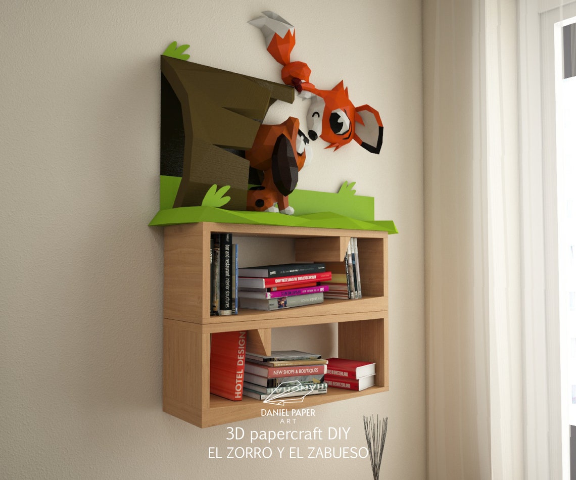 Tod Y Toby Baby PDF Template DIY 3d Model Fanart Paper | Etsy