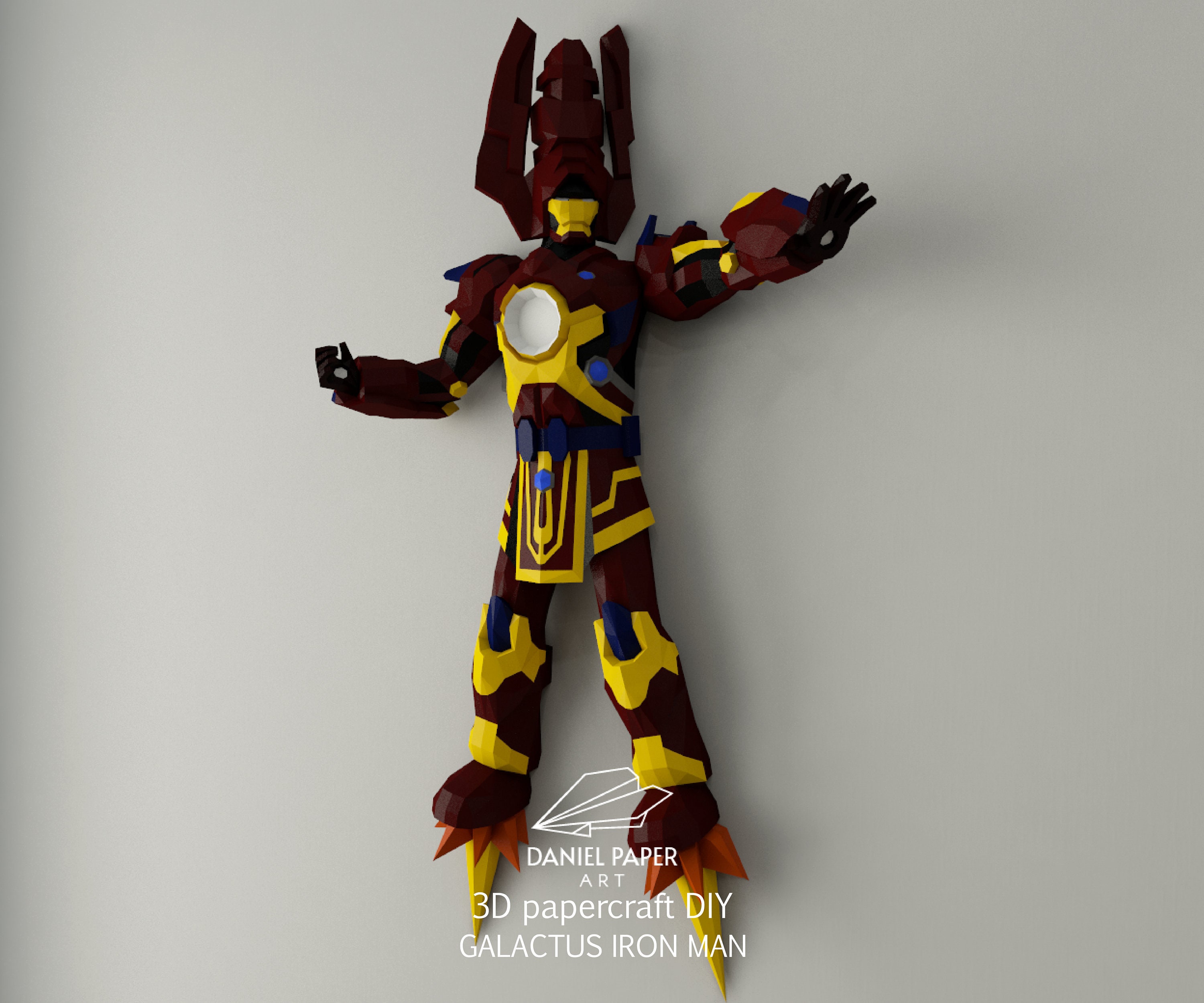 Galactus Buster Ironman ,PDF Template, DIY 3d Model, Fanart, Paper ...