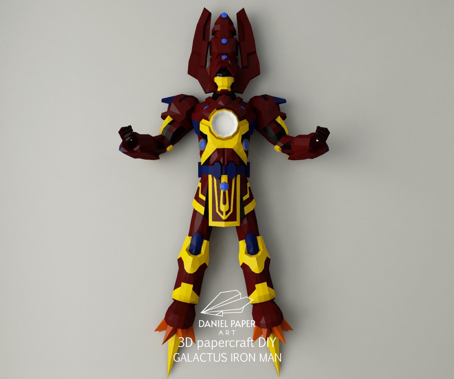 Galactus Buster Ironman ,PDF Template, DIY 3d Model, Fanart, Paper ...