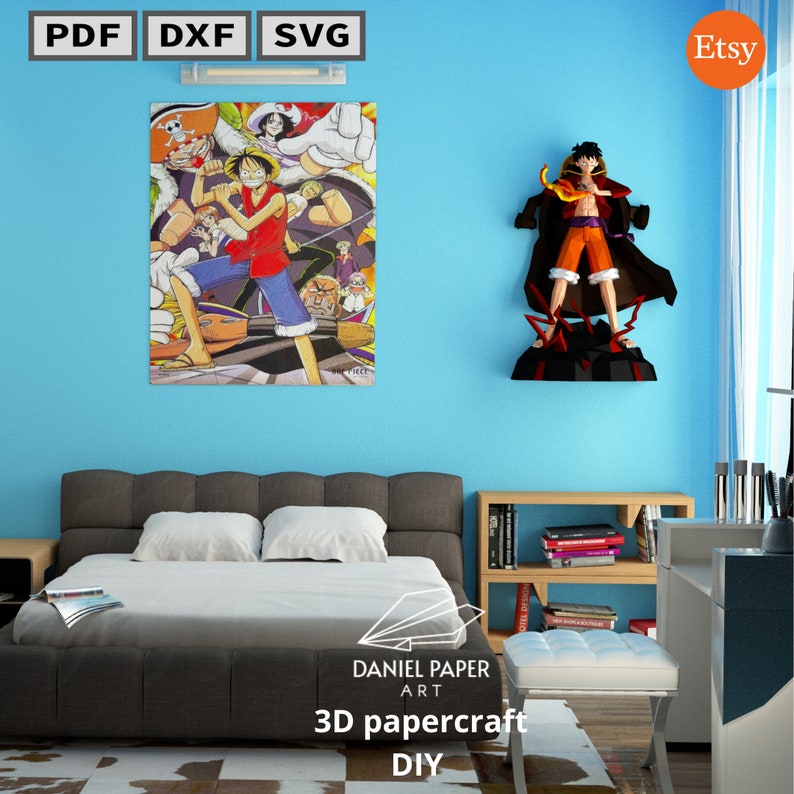 Daniel art 40, LUFF,anime PDF Template, DIY 3d Model, FanArt, Paper ...